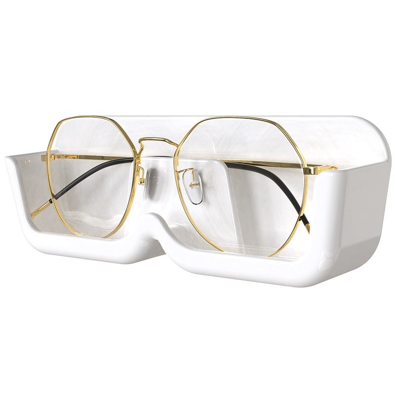 Support mural blanc pour lunettes, étagère de rangement pour lunettes ...