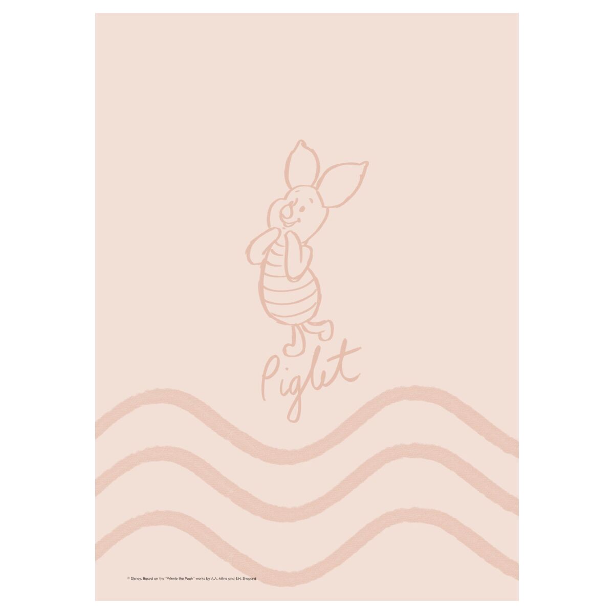 Póster - Disney - Piglet Soft Pink Waves 70 x 100 cm | Leroy Merlin