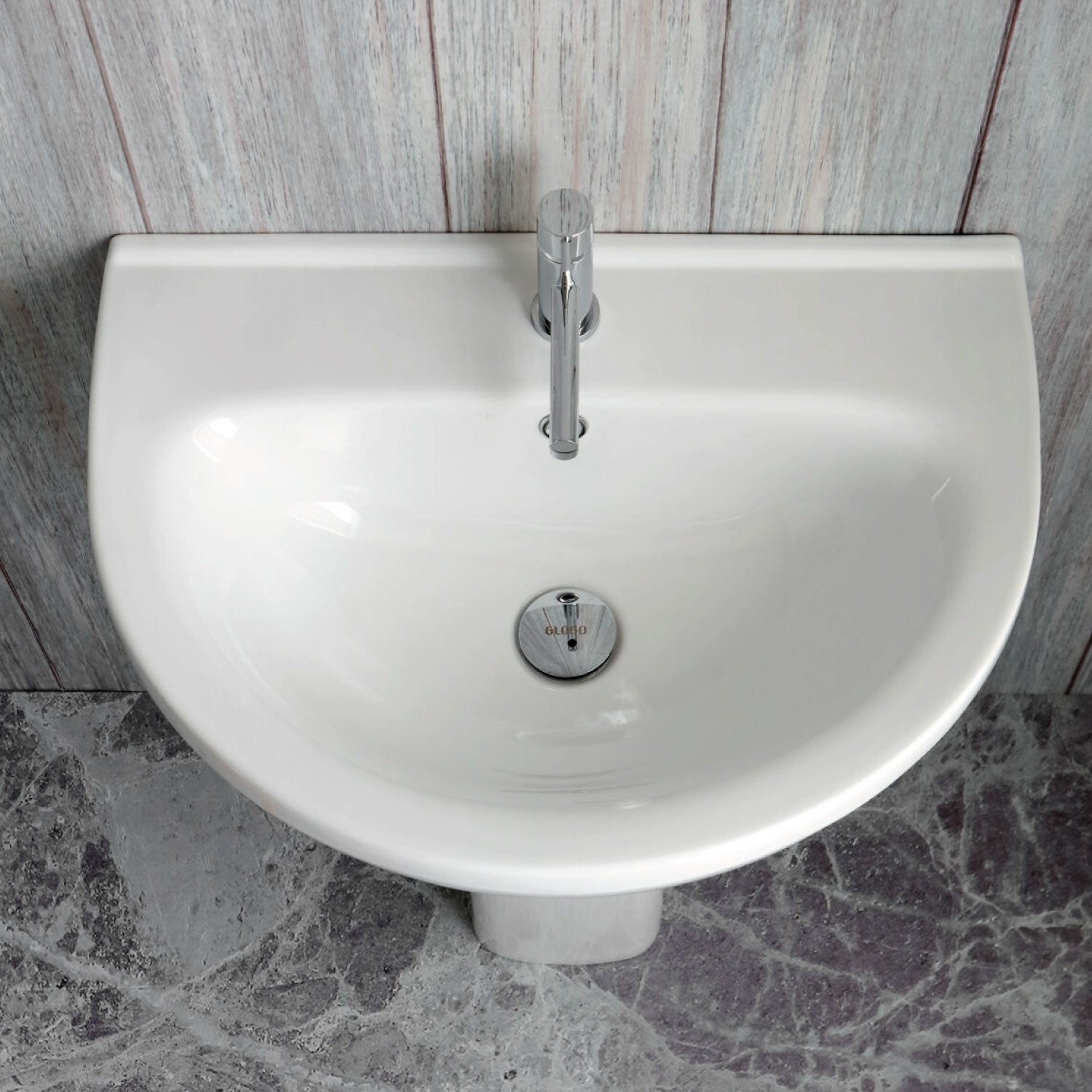 Lavabo Lavandino Sospeso modello Grace 55 Ceramica Globo | Leroy Merlin