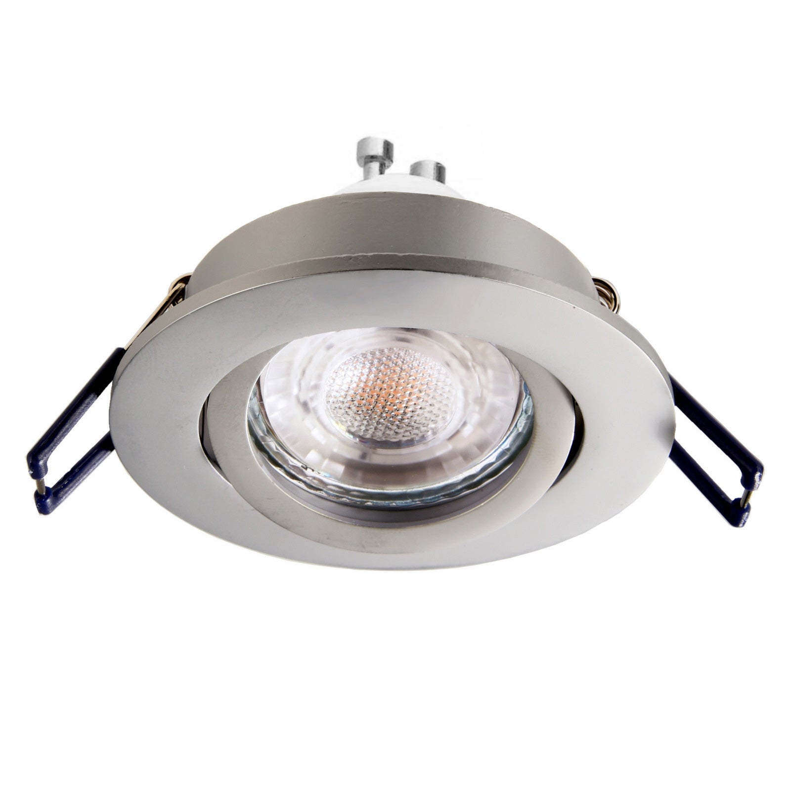 Spot encastrable LED 8W GU10 gris trou rond 70mm plafonnier orientable ...