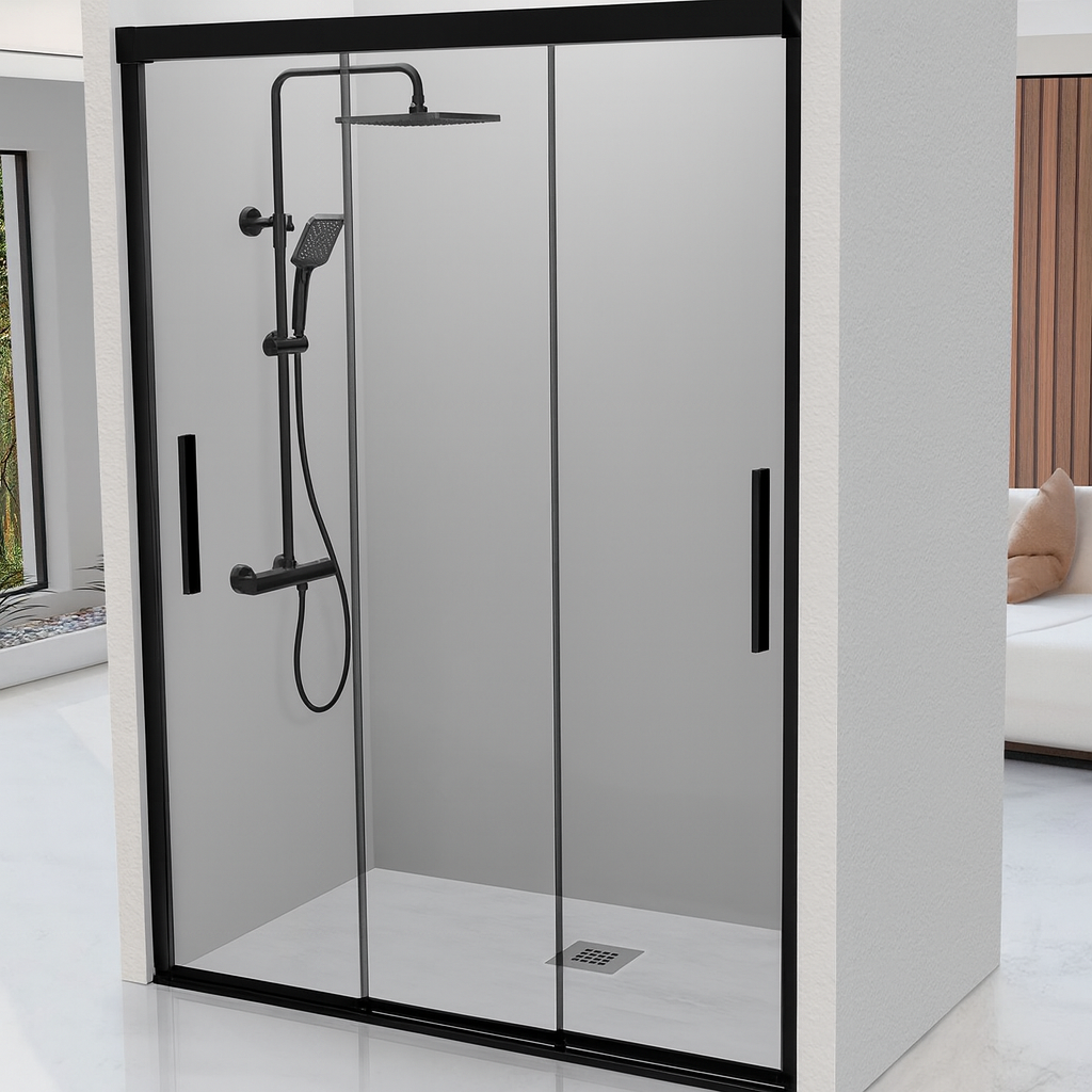 Mampara frontal de ducha con 3 puertas correderas Serie ESTRELLA ...