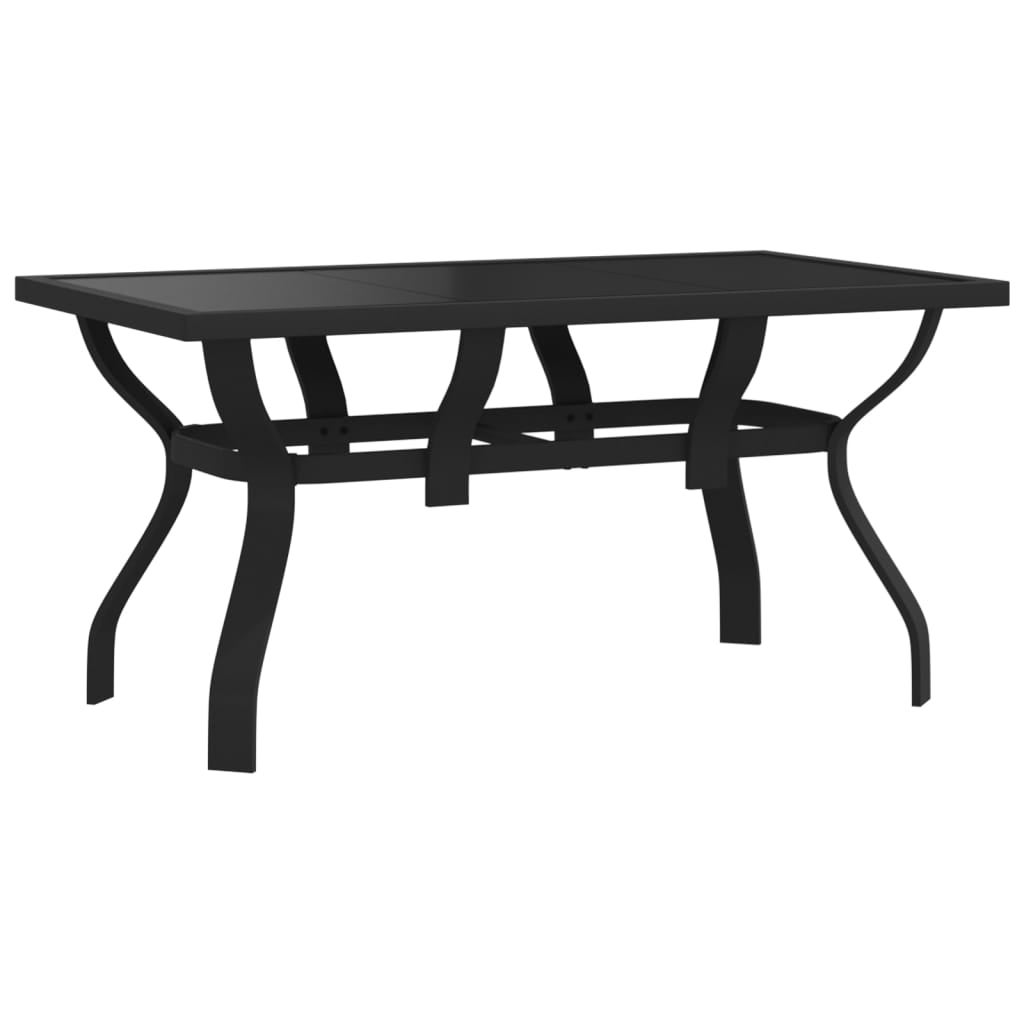 Table de jardin | Table de patio | Table d'extérieur Noir 140x70x70 cm ...