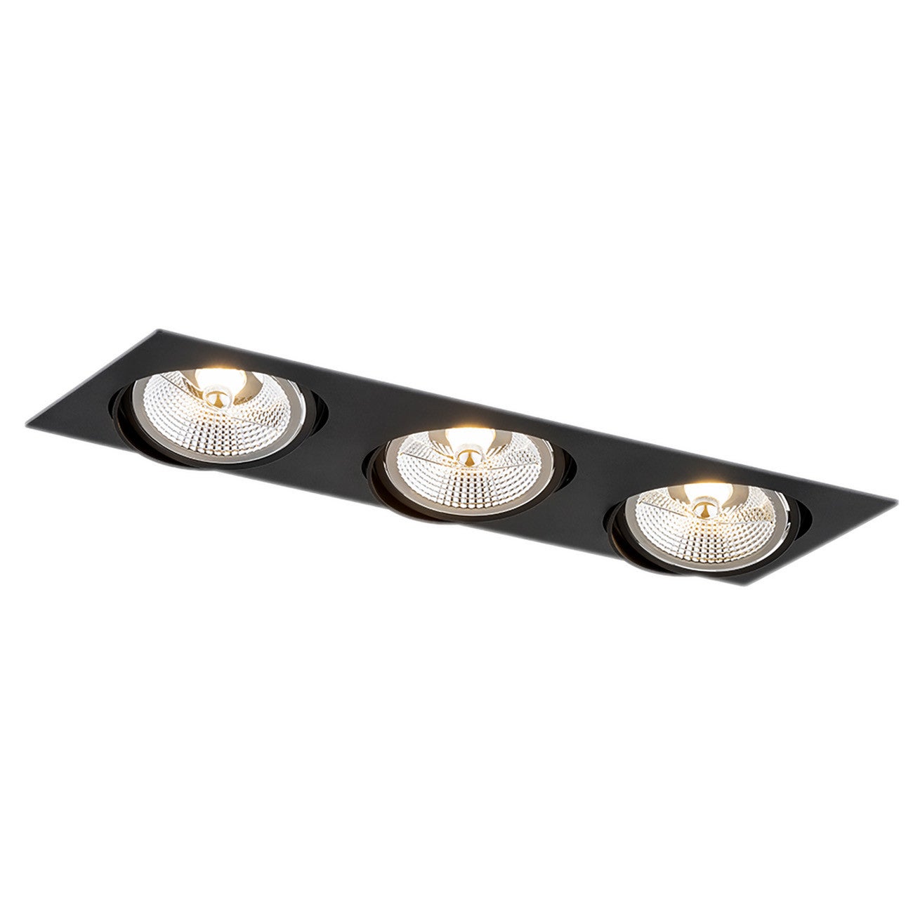 Argon OLIMP Plus Downlight Triple Encastrable GU10 Structure Noire ...