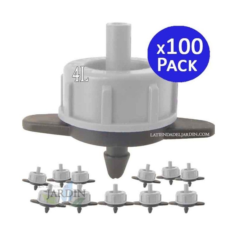 Lot de 100 Goutteur autorégulant 4 l/h, Goutteurs d'arrosage en ligne ...