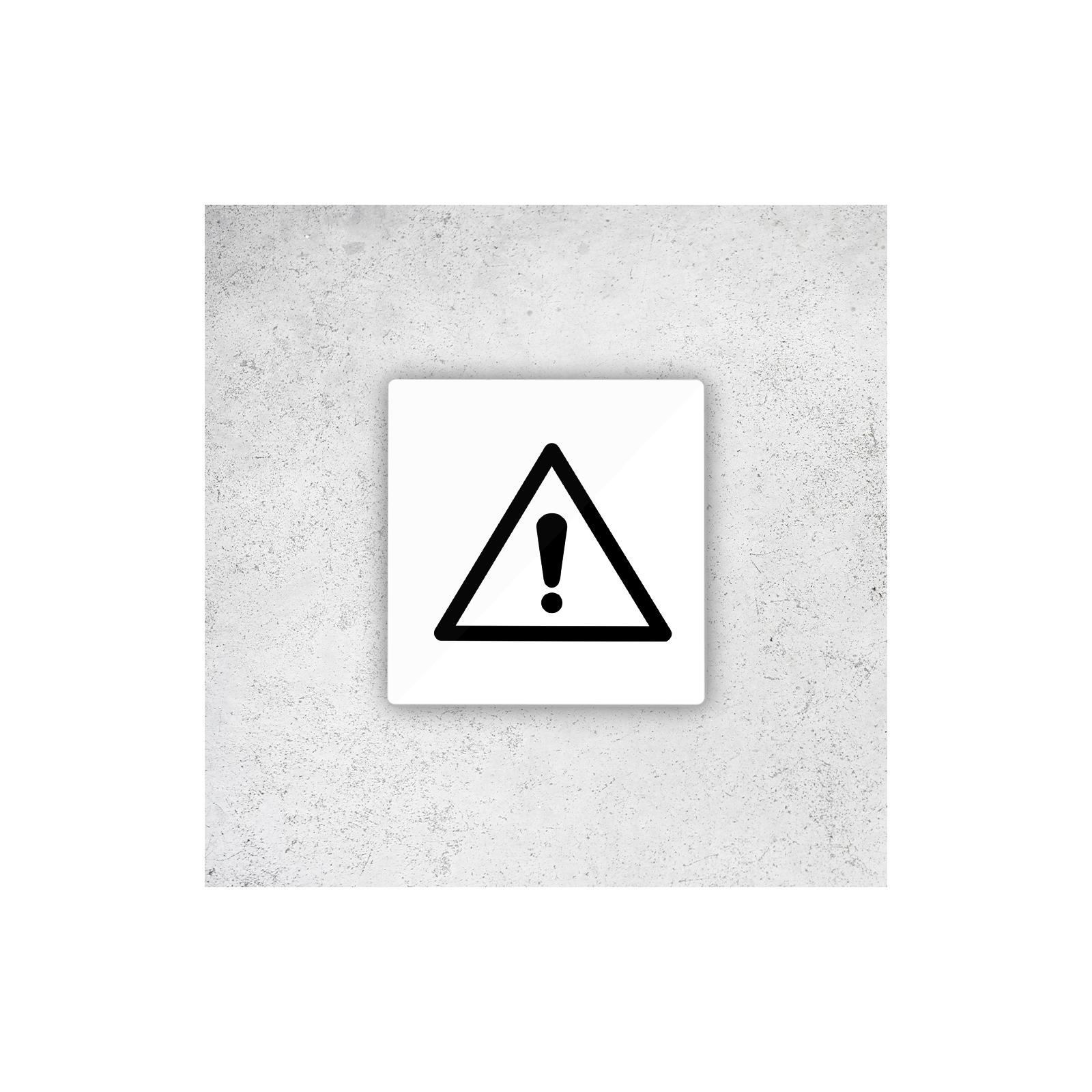 Pictogramme panneau signalétique Attention - Signalisation PMMA Noir ...