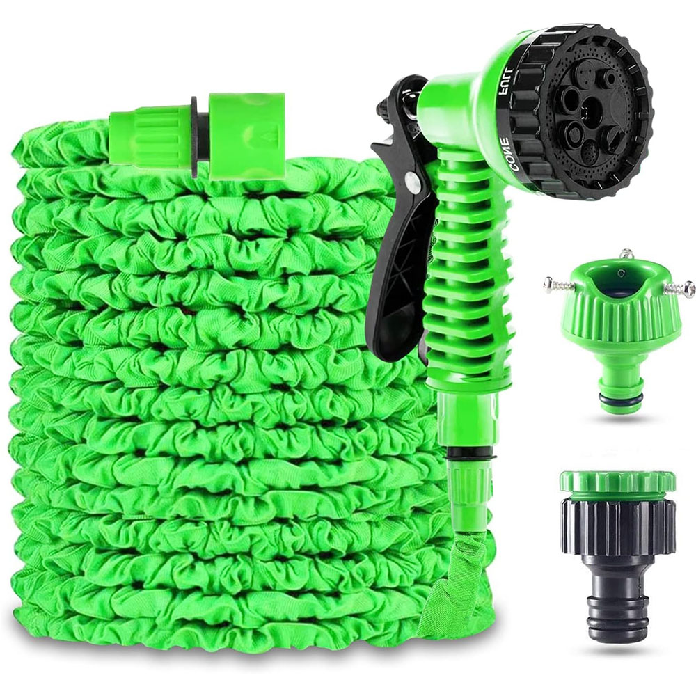 Tuyau d'arrosage rétractable de 15 m, tuyau d'arrosage avec buse à 7 ...