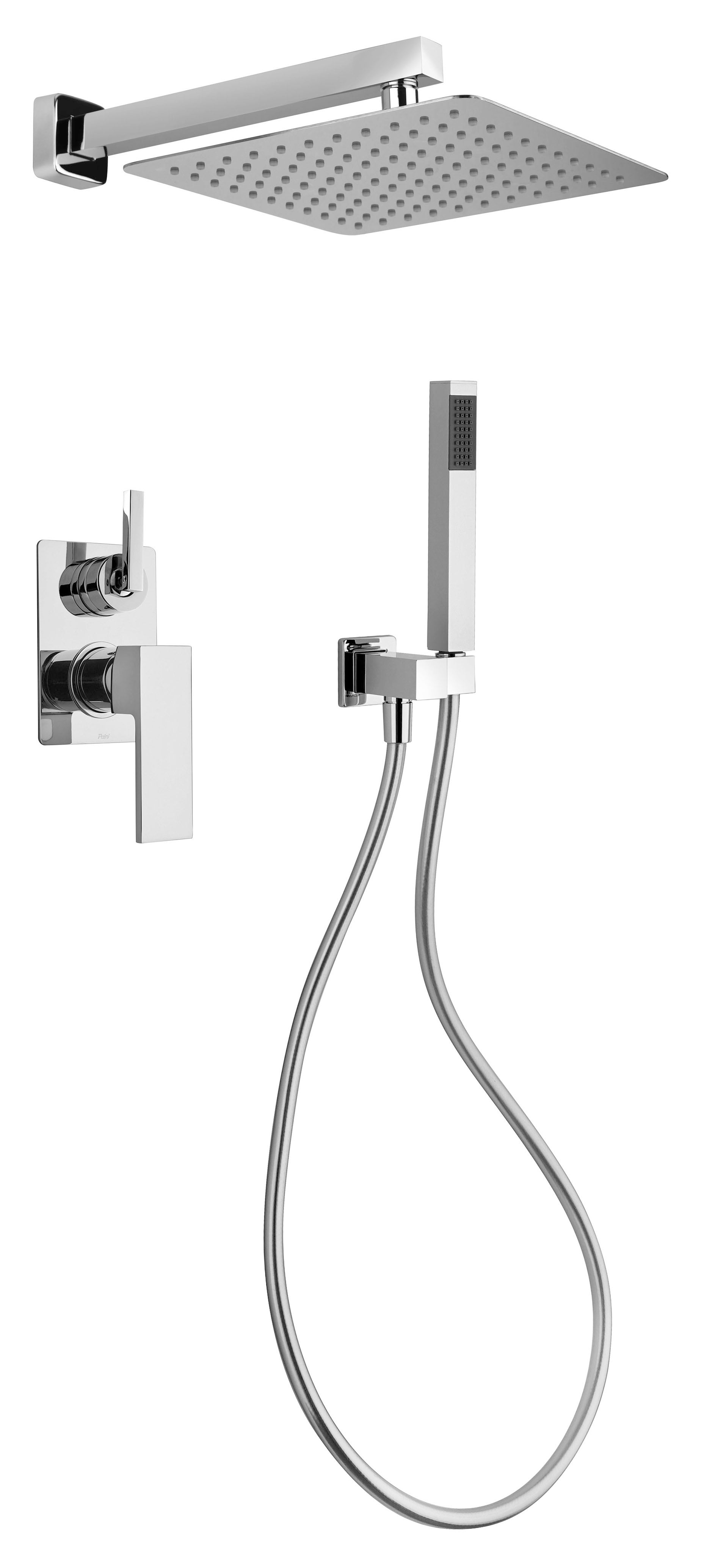 Conjunto de ducha empotrado 2 salidas Paini Dax, cromo | Leroy Merlin