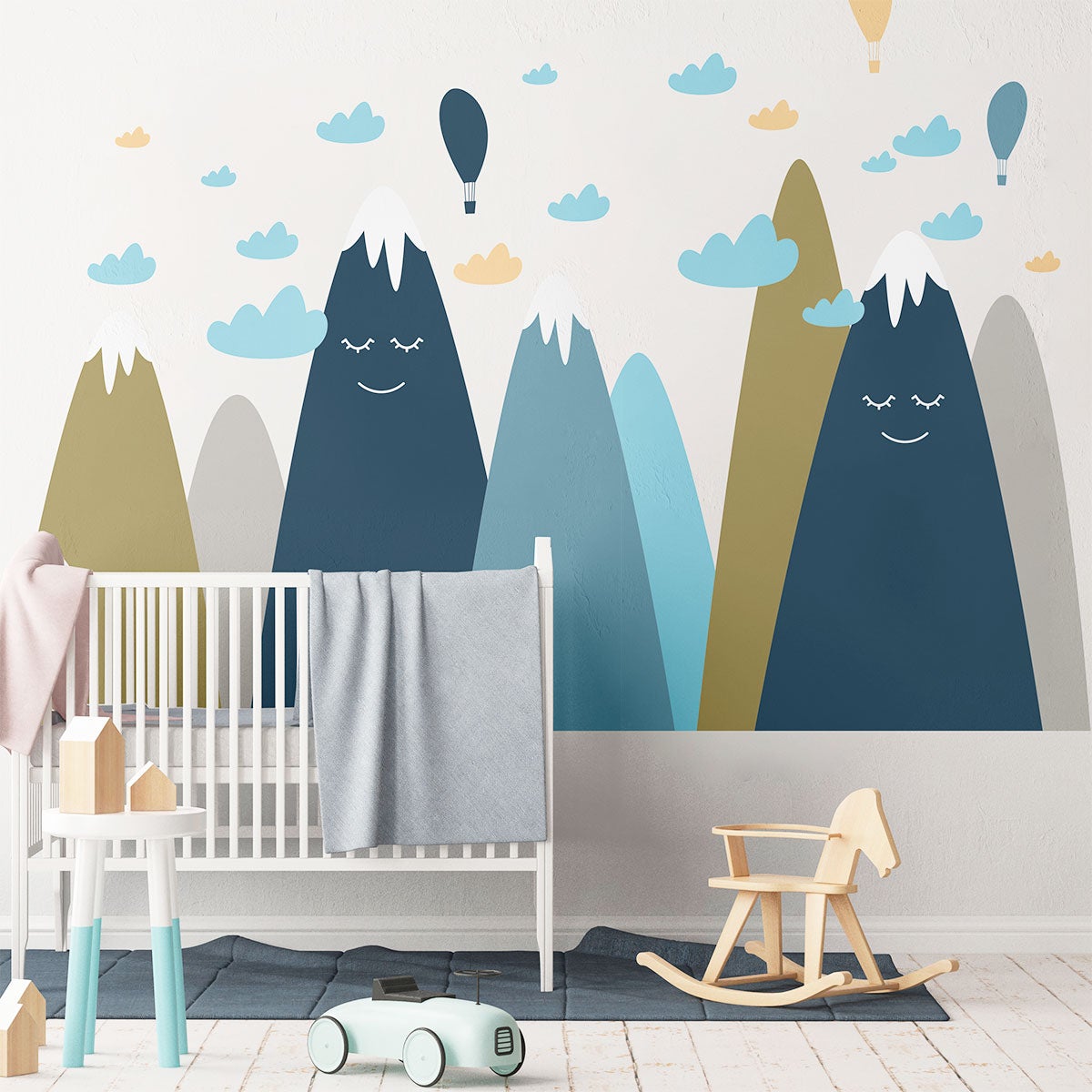 Vinilo niño escandinavo de montaña devika - adhesivo de pared ...