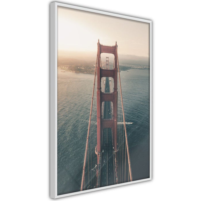 Affiche Murale Encadrée "Bridge in San Francisco I" 40 x 60 cm Blanc ...