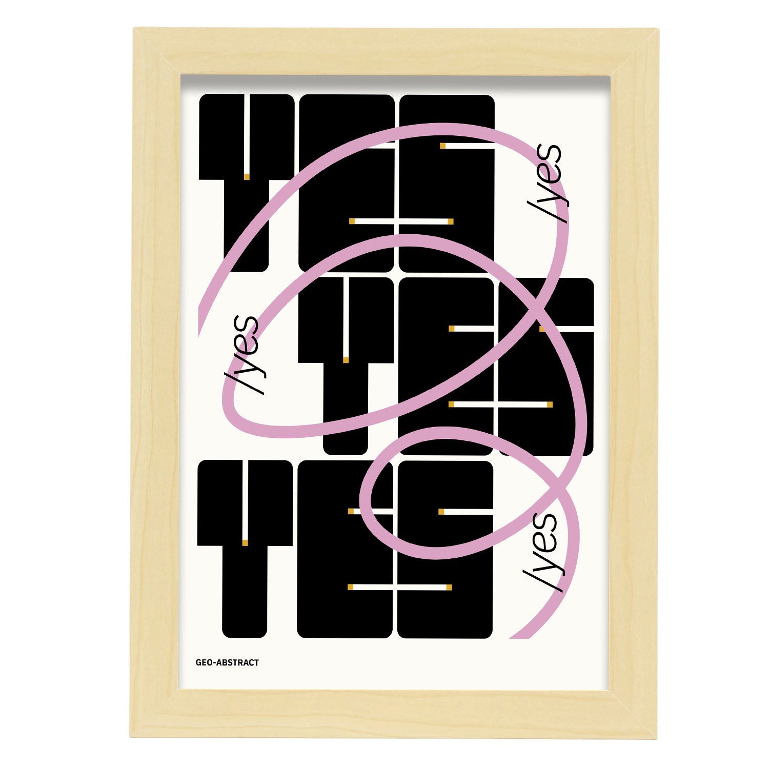 Nacnic Affiche Abstraite Du Pop Art. Oui. Illustrations Artistiques ...