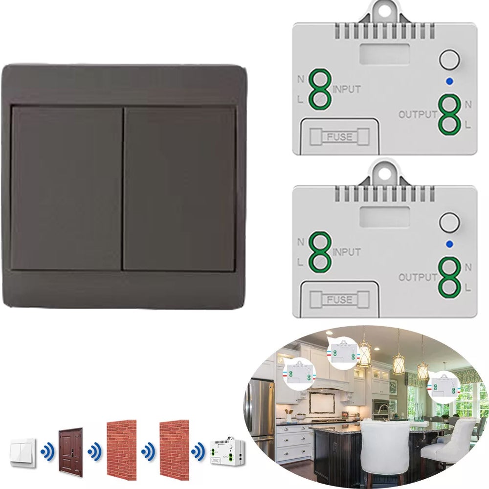Kit de 3 interruptores receptores inalámbricos autoalimentados ...