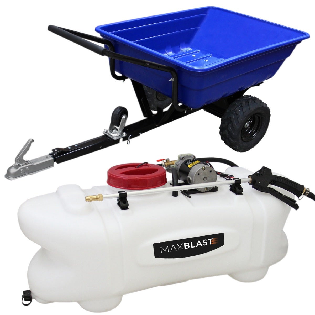 Maxblast Remorque ATV Pulvéristeur Pour Quad & Accessoires 60L 12V ...