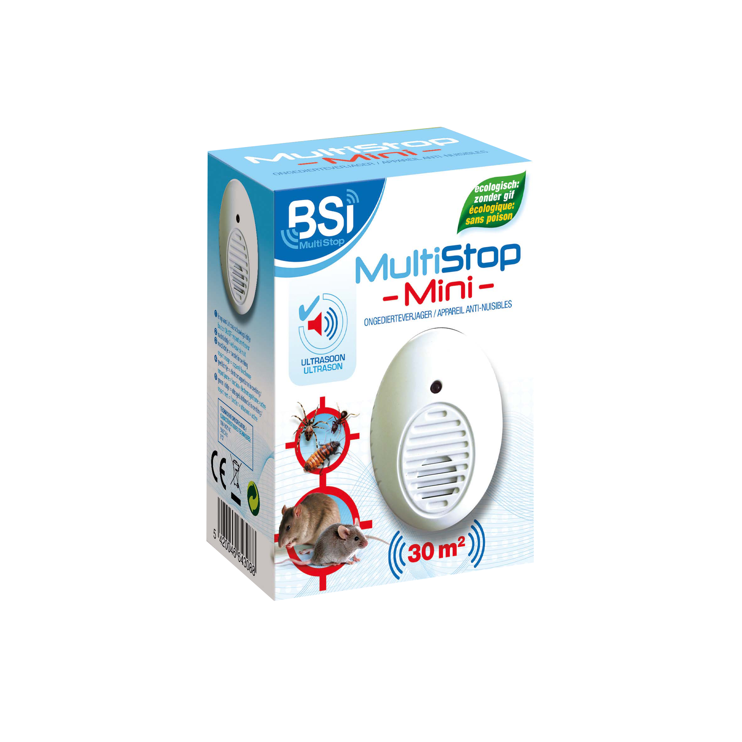 BSI - Multistop Mini - Appareil Anti-Nuisibles - Ultrason - Insectes ...