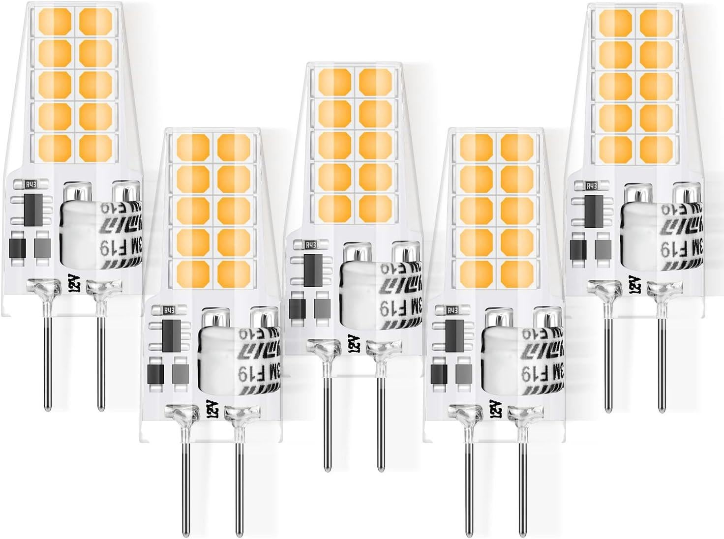 Bombillas LED G4 de 3,5 W y 12 V CA/CC, equivalentes a bombillas ...
