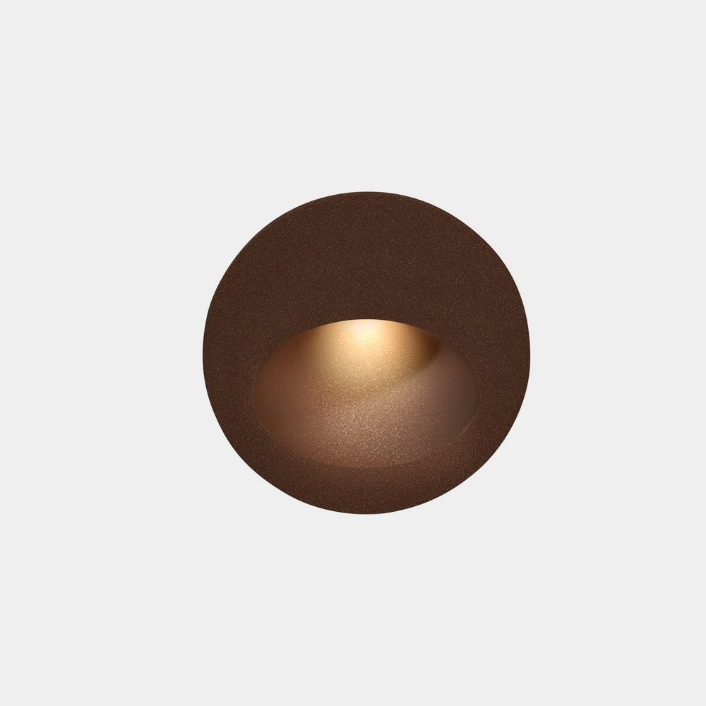 LEDS C4 Bat Round Ovale Applique LED da esterno rotondo marrone IP65 2 ...