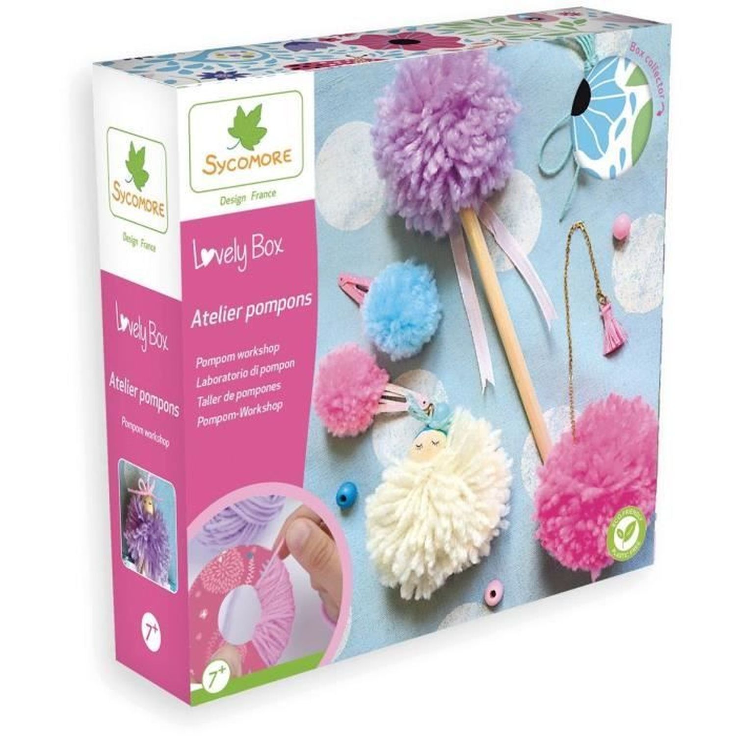 Atelier Lovely Box Petit - Sycomore - CRE11045 - Pompons en laine ...