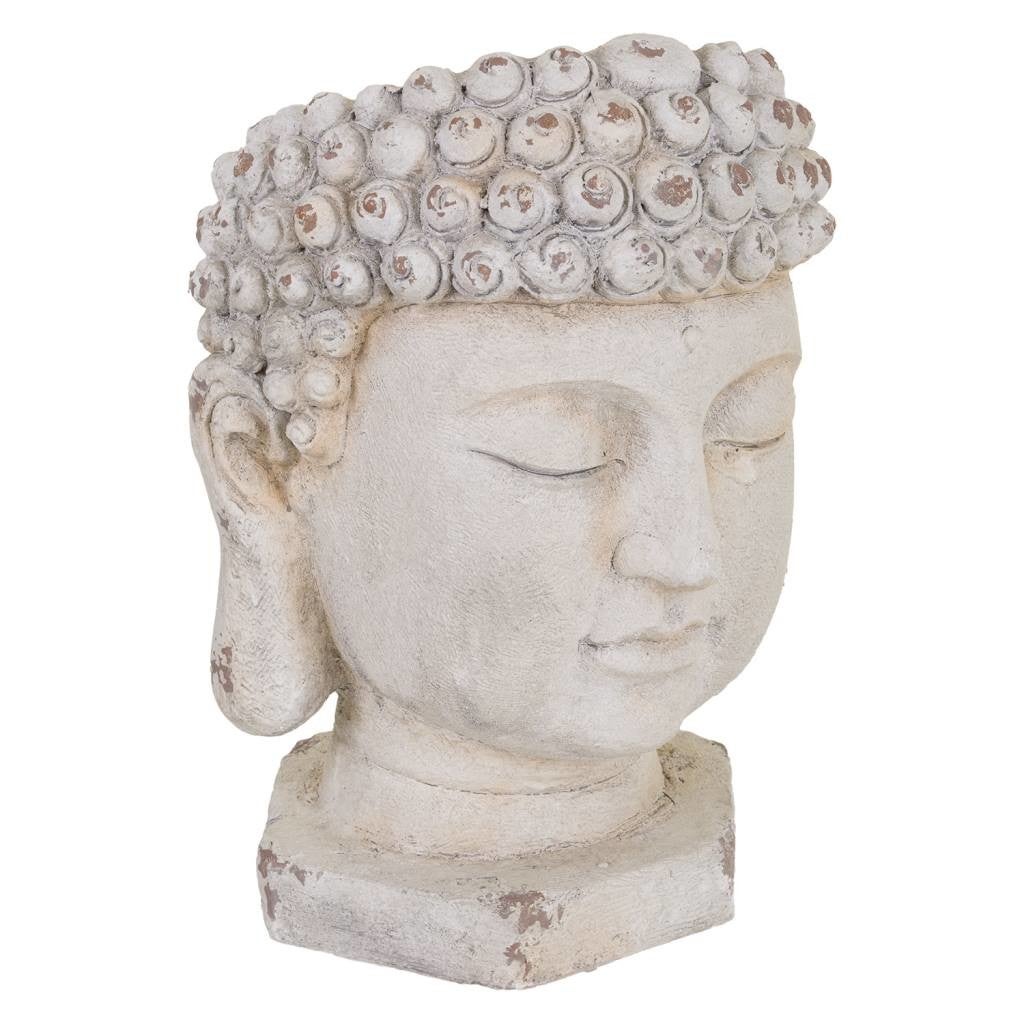 Macetero cabeza buda magnesio blanco, 35x35x50h cm | Leroy Merlin