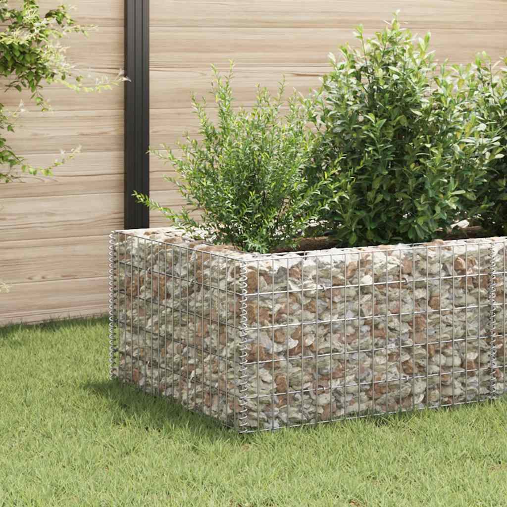 Lit surélevé à gabion Acier 360x90x50 cm | Leroy Merlin