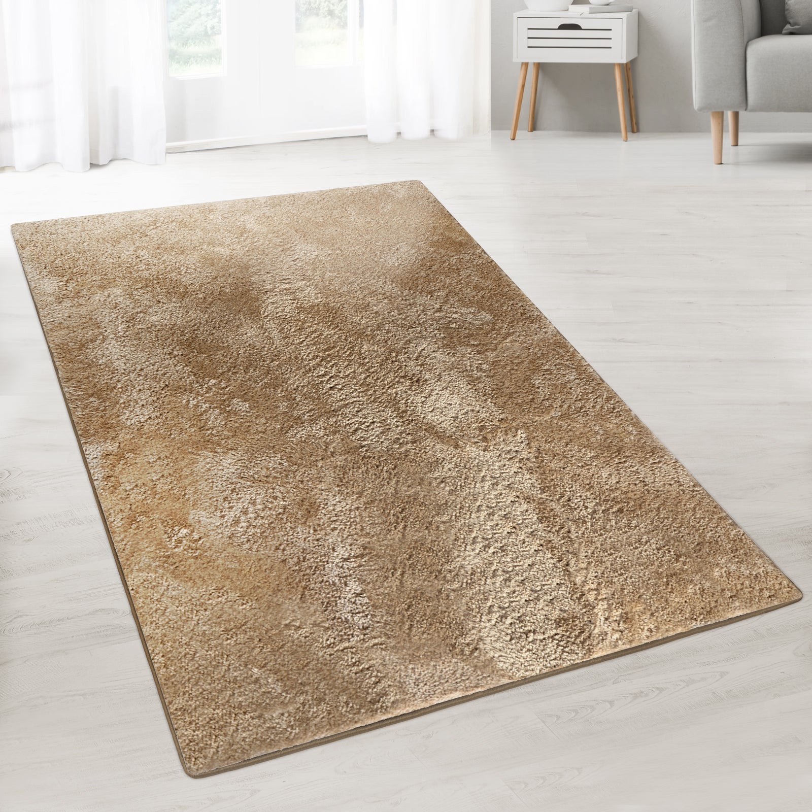 KARAT >Tapis flokati Élite Marron clair 1203 66 x 450 cm | Leroy Merlin