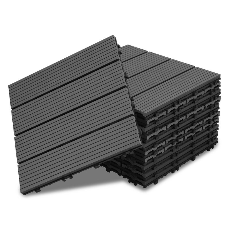 Dalle de terrasse Dalles clipsables en bois Revêtement Carrelage 30 x ...