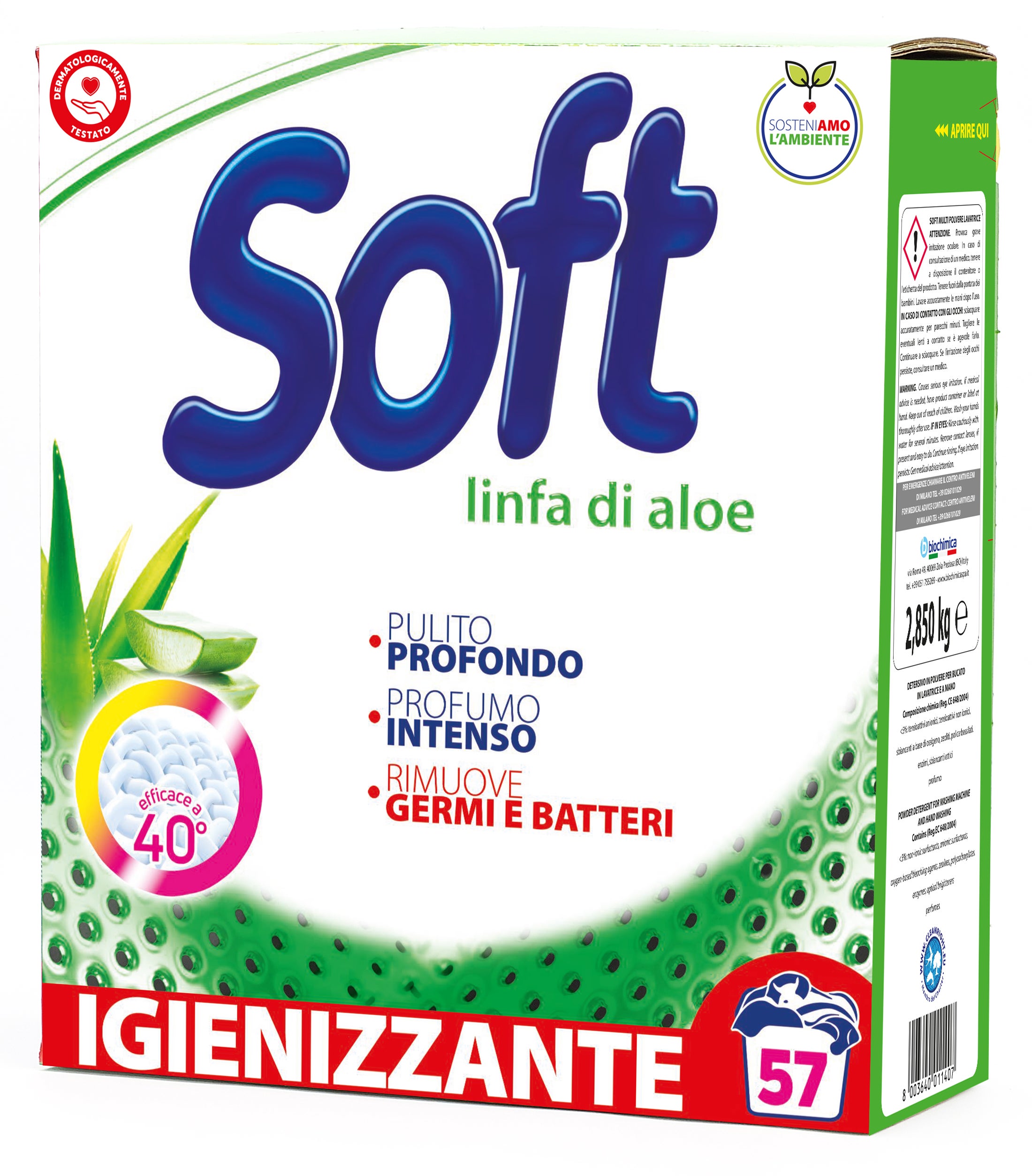 Soft Lavatrice Fustino 57 Misurini Aloe Vera Made In Italy | Leroy Merlin