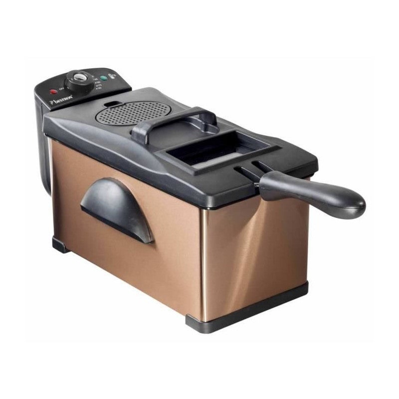 Bestron Friteuse avec zone froide AF370CO Cuivre 3,5 L 2000 W | Leroy ...