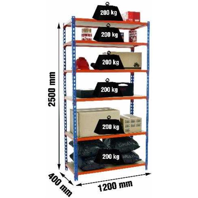 MADERCLICK MEGAPLUS 6/400 BLU/NARAN/MAD | Leroy Merlin