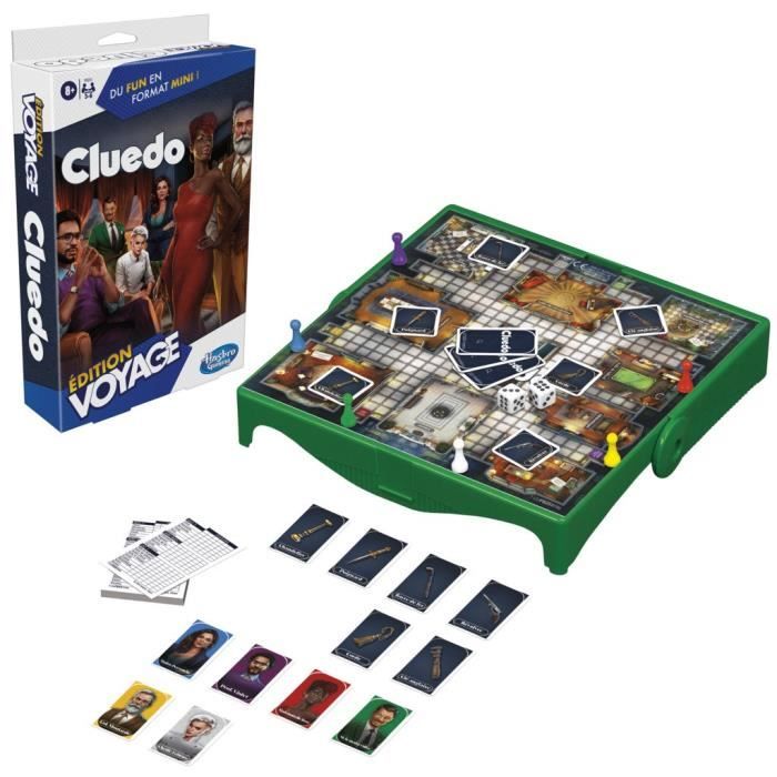 Cluedo Voyage, gioco da tavolo da viaggio per 3-6 giocatori, gioco da ...