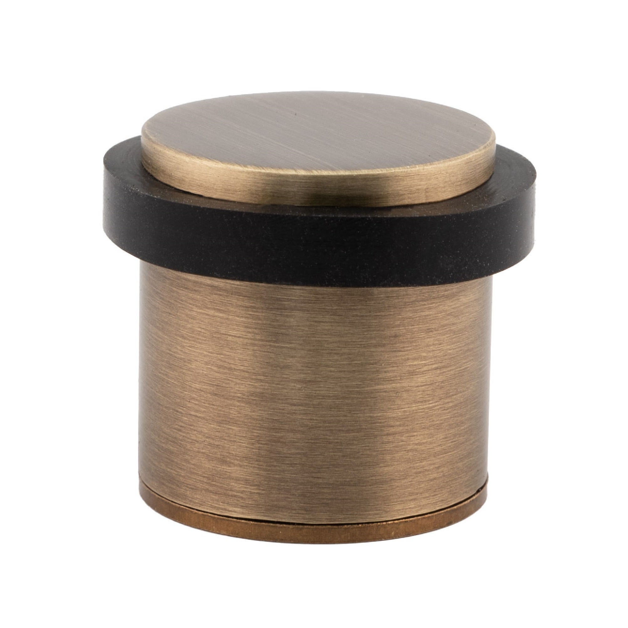 Butoir de sol 28 x 30 mm, cuir laiton avec caoutchouc de protection, à ...