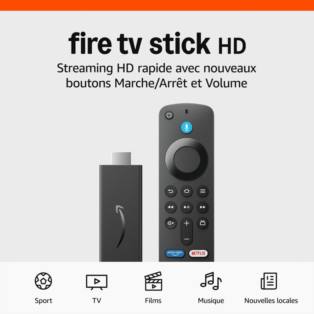 Passerelle multimedia AMAZON Fire TV Stick HD 2024 Leroy Merlin