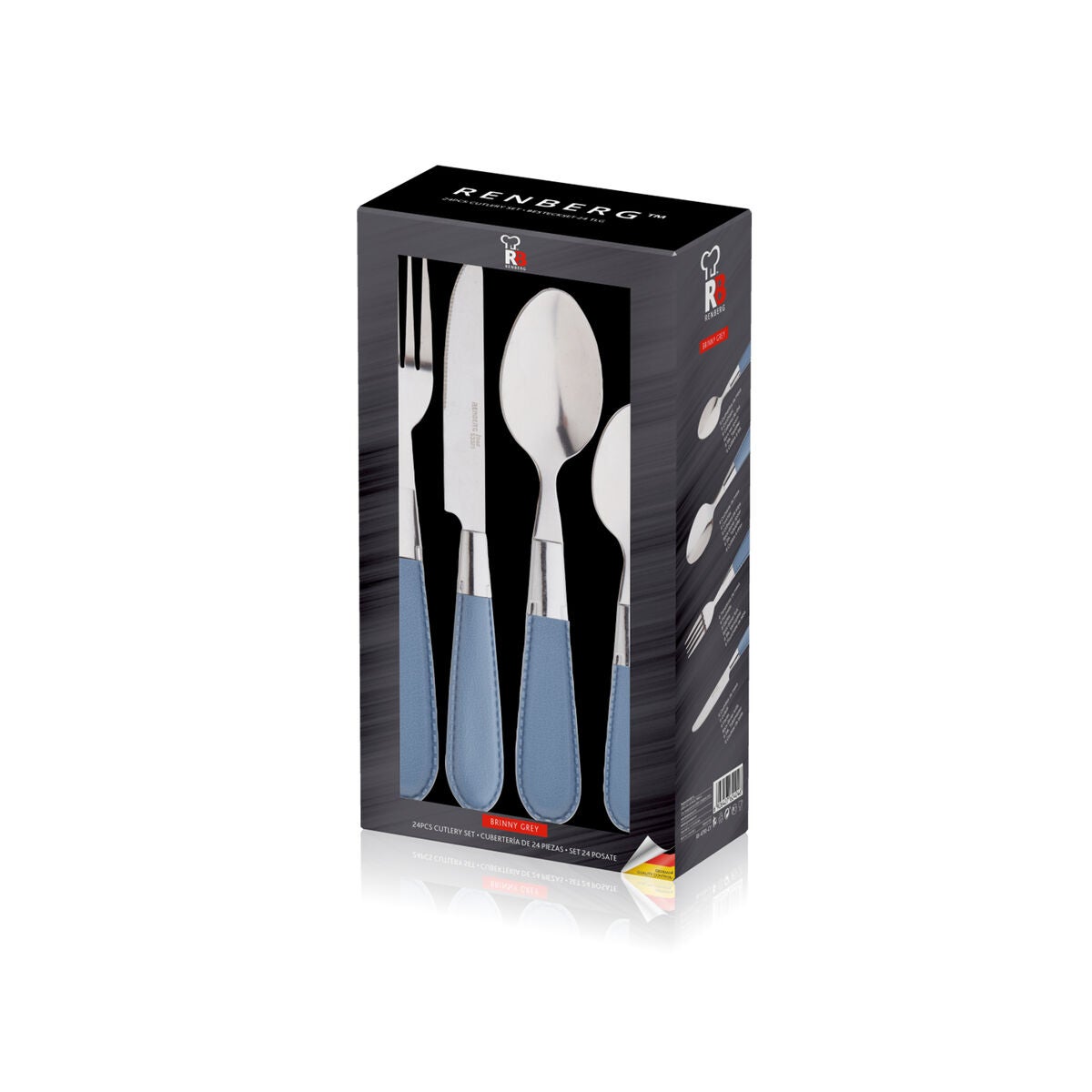 Cubertería Renberg BRINNY 24 Piezas Gris | Leroy Merlin