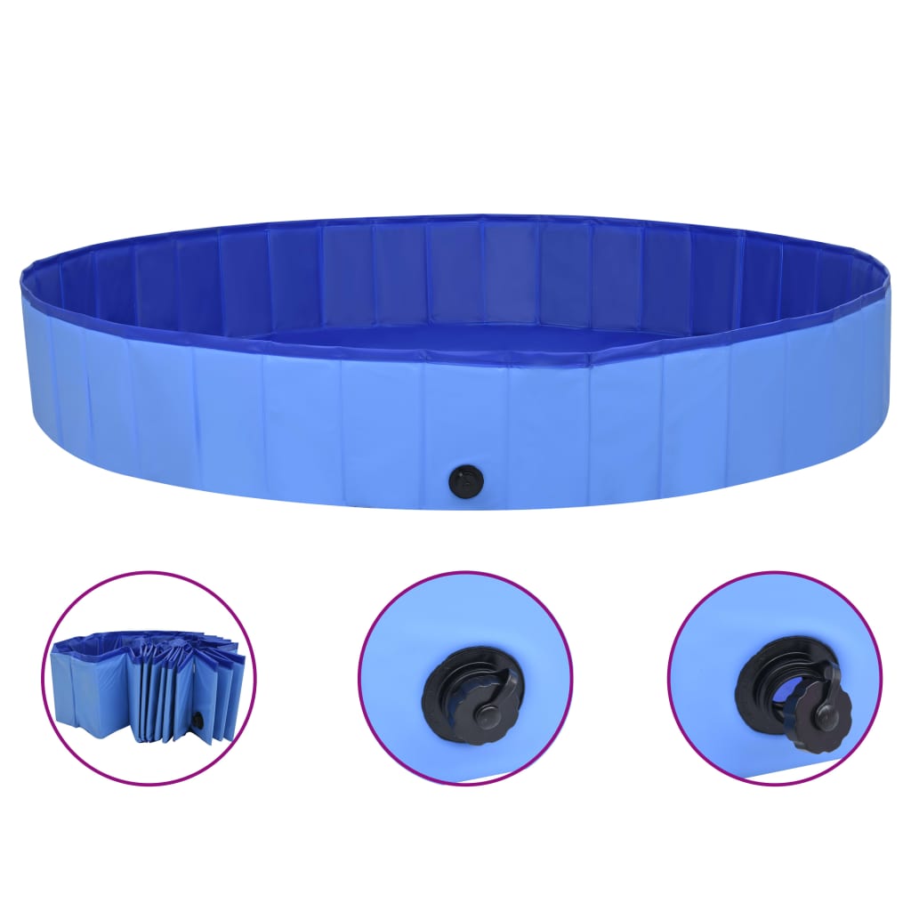 Piscina para perros plegable PVC azul 200x30 cm | Leroy Merlin