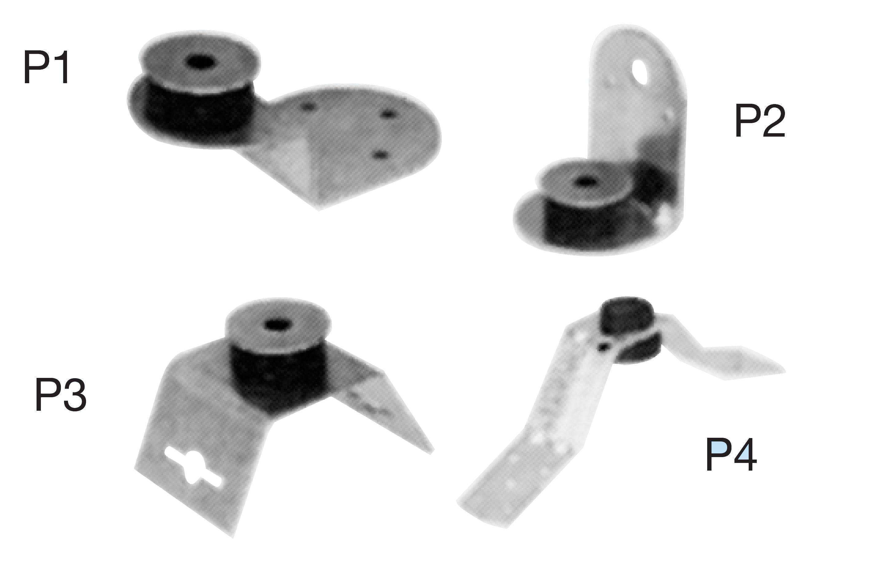 Pattes de fixation P2 (x4) - 865300 S&P UNELVENT - 865300 | Leroy Merlin