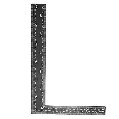Juego de escuadra de acero de 20 x 30 cm, ángulo recto, borde recto ...