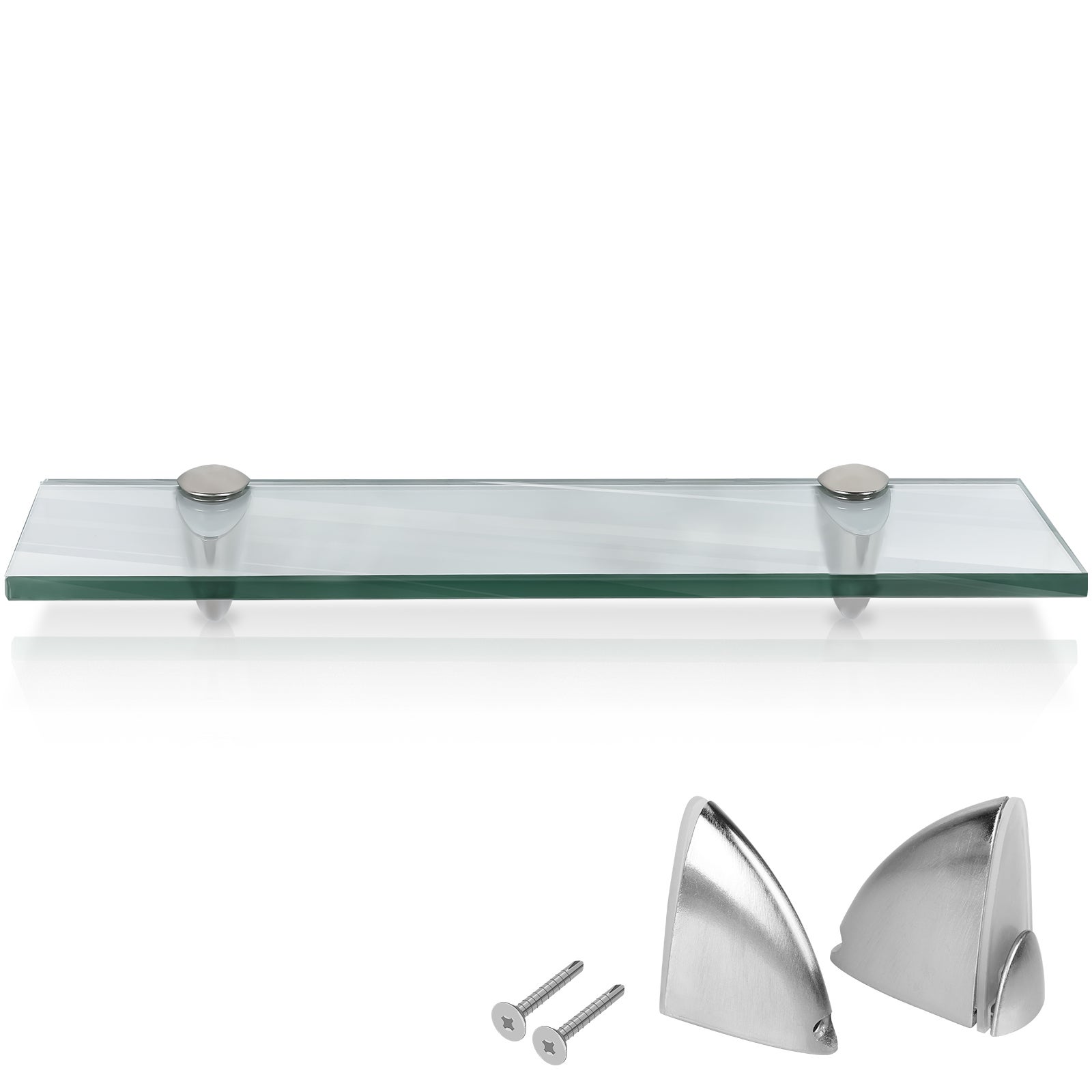 Étagère murale Verre,Tablette en verre de salle de bain 60 x 10 cm 8 mm ...