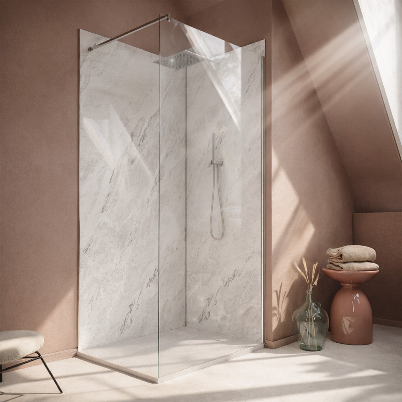 Pack de 2 paneles murales piedra Artic Storm 80+120x210 + perfiles ...