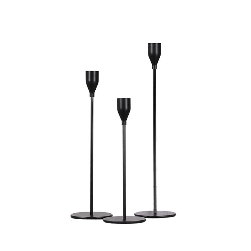 Candelabros versátiles para la decoración del hogar, paquete de 3 Black ...