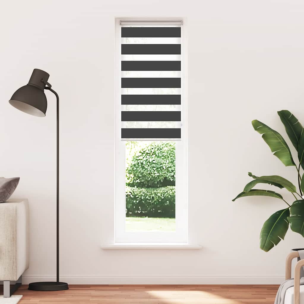 Persiana zebra negra 65 x 200 cm de ancho, tejido 60,9 cm, poliéster ...