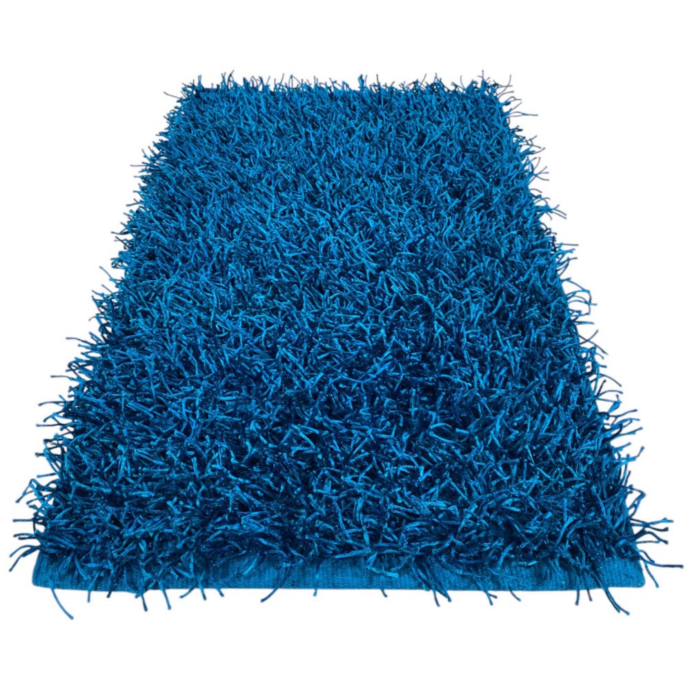 SHAGGY TAPIS BLEU TURQUOISE MODERNE, TOUTES LES MESURES Cm. 60x110 ...
