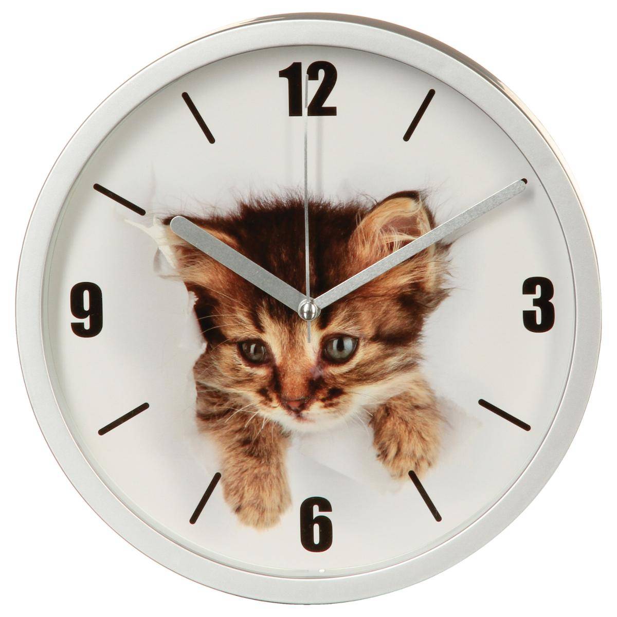 Horloge "Chat" - verre - D22 cm - Atmosphera créateur d'intérieur ...
