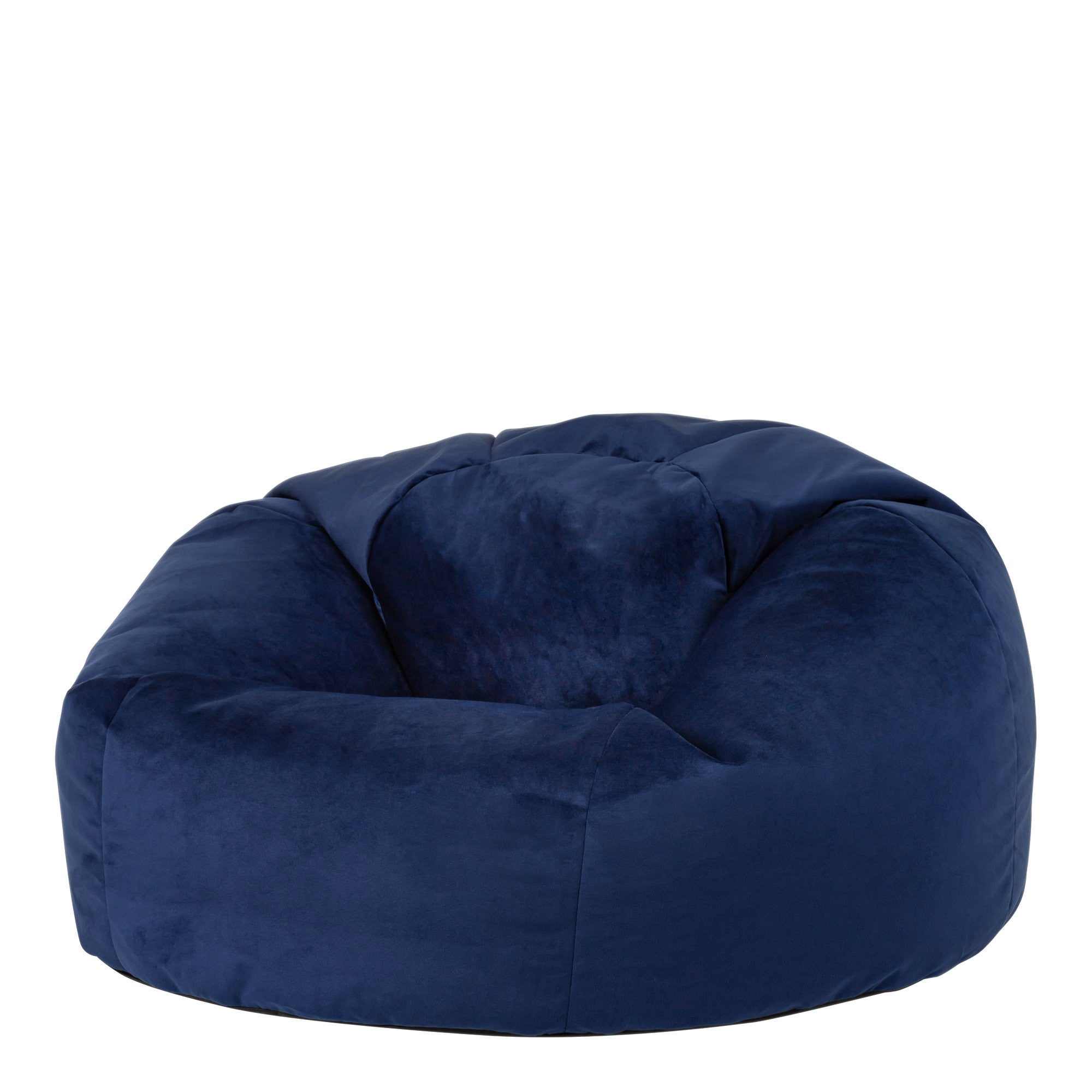 Pouf Icon velours bleu marine, salon, chambre, 85x85cm | Leroy Merlin