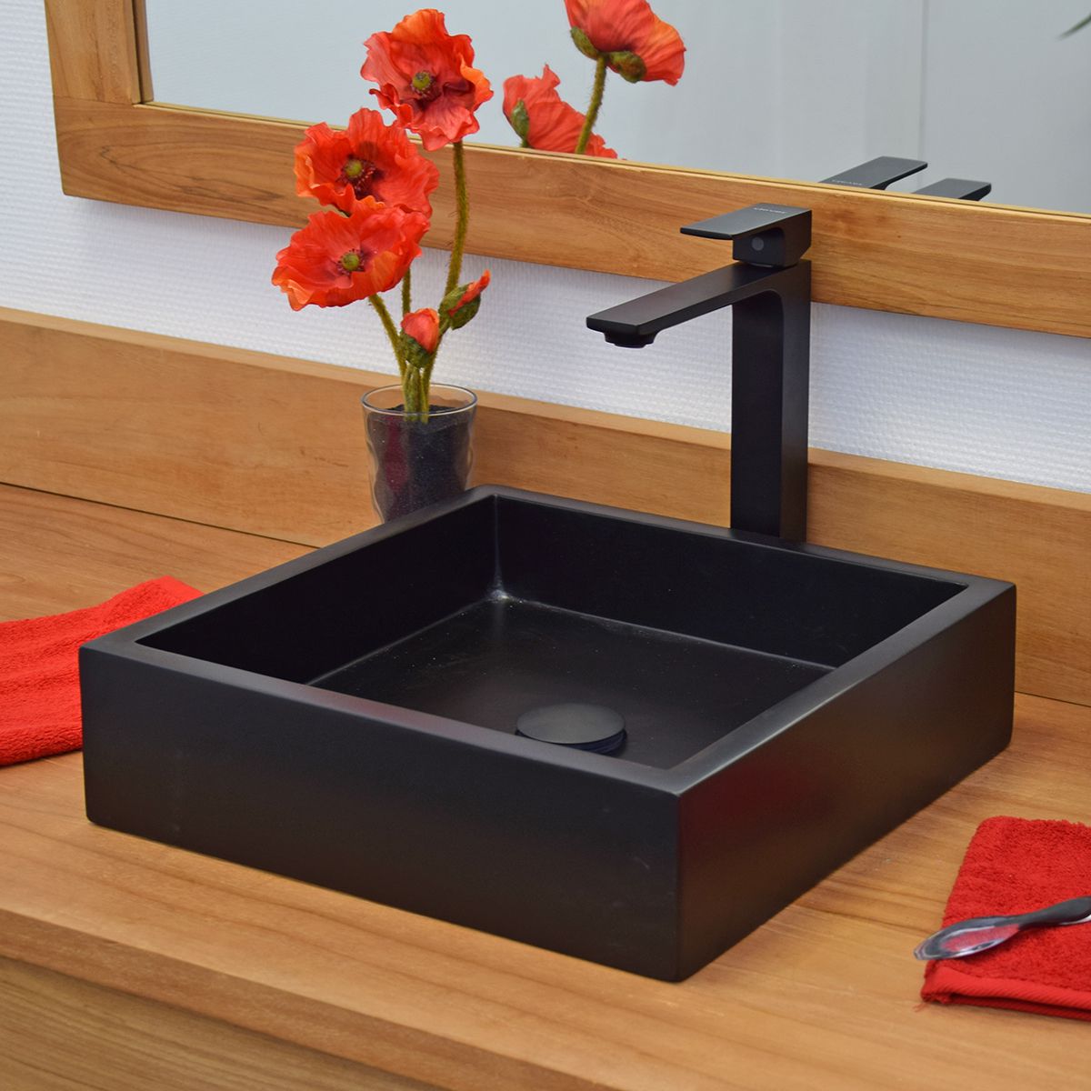 Lavabo efecto hormigón negro, Arlecchino | Leroy Merlin