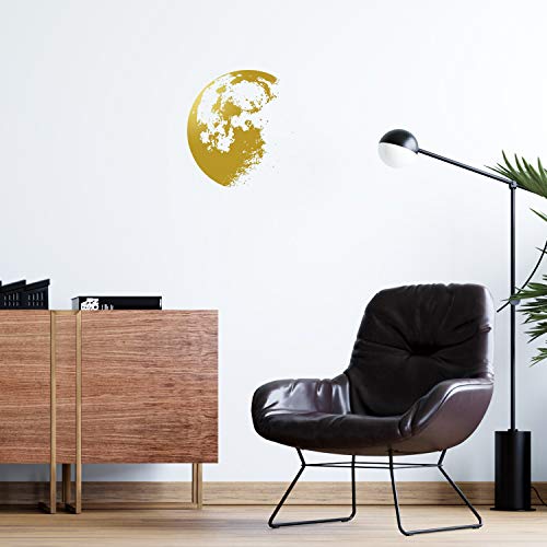 Autocollant Mural Nordique Vinyle Décoratif Luna Doré Lame Adhésive De ...