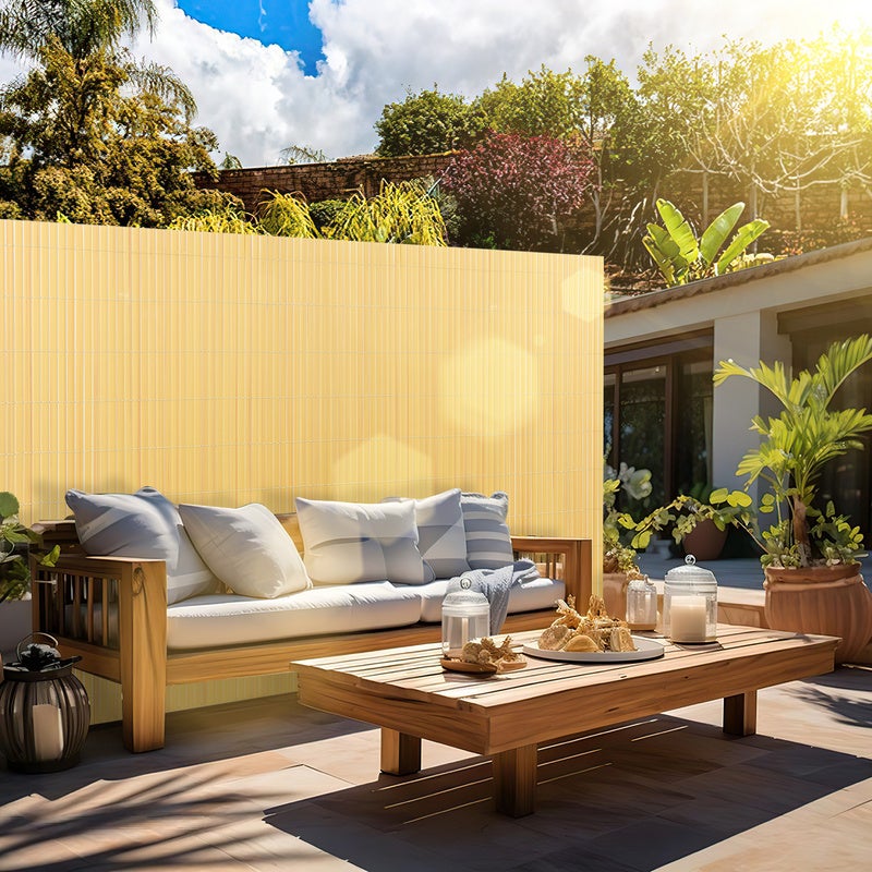 Bastón de PVC para jardín, balcón, terraza, Valla cortavientos para ...