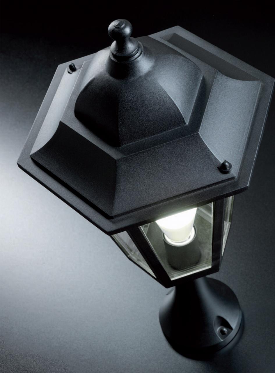 Lampada Applique in Alto Colore Nero per Esterno Linea Maxi Esagonale ...