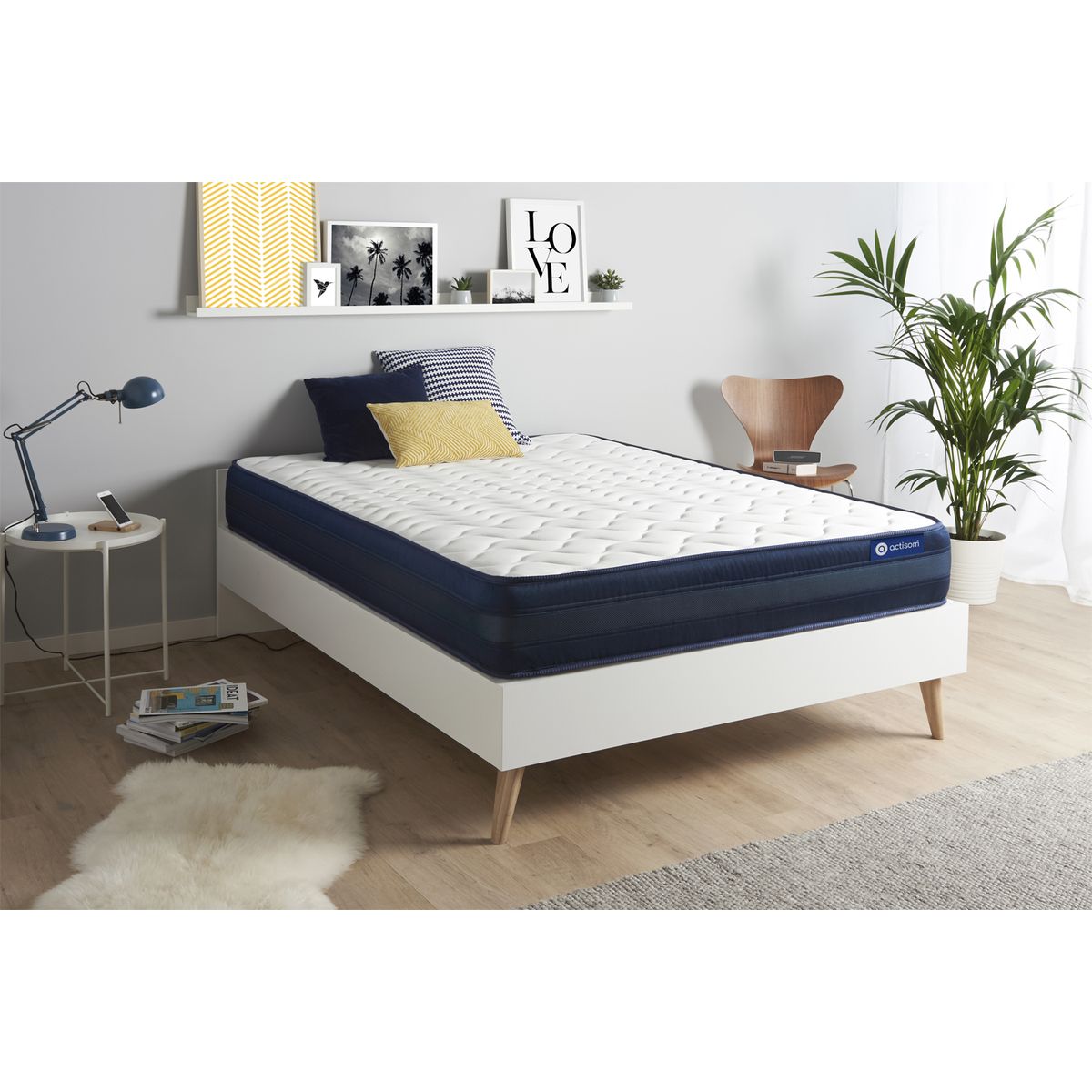 ACTISOM - Colchón 140 x 190- Colchón Doble, Espuma Viscoelástica, 24 cm ...