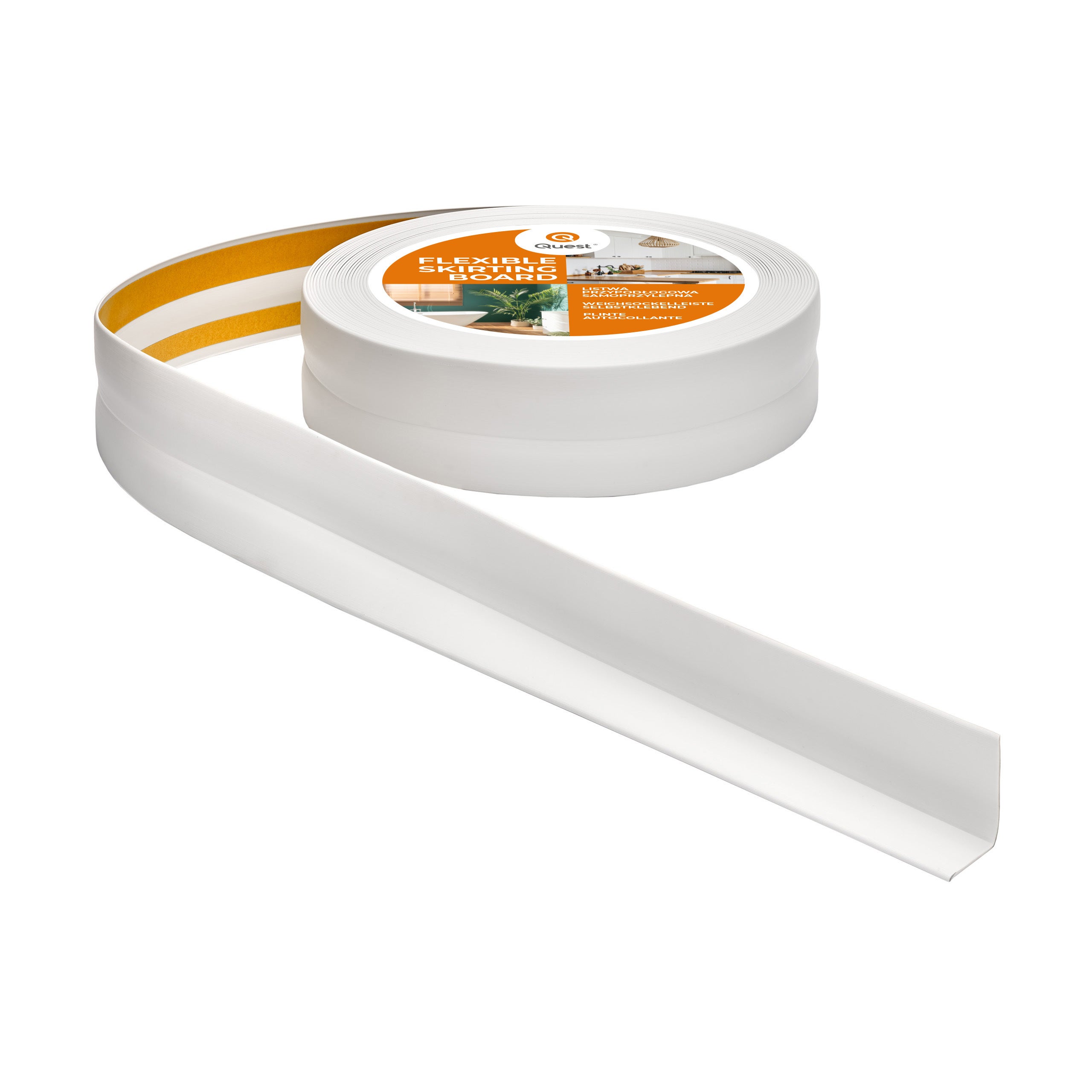 Rodapié PVC blando adhesivo 32x23 mm - flexible, pared y suelo, 20 m ...