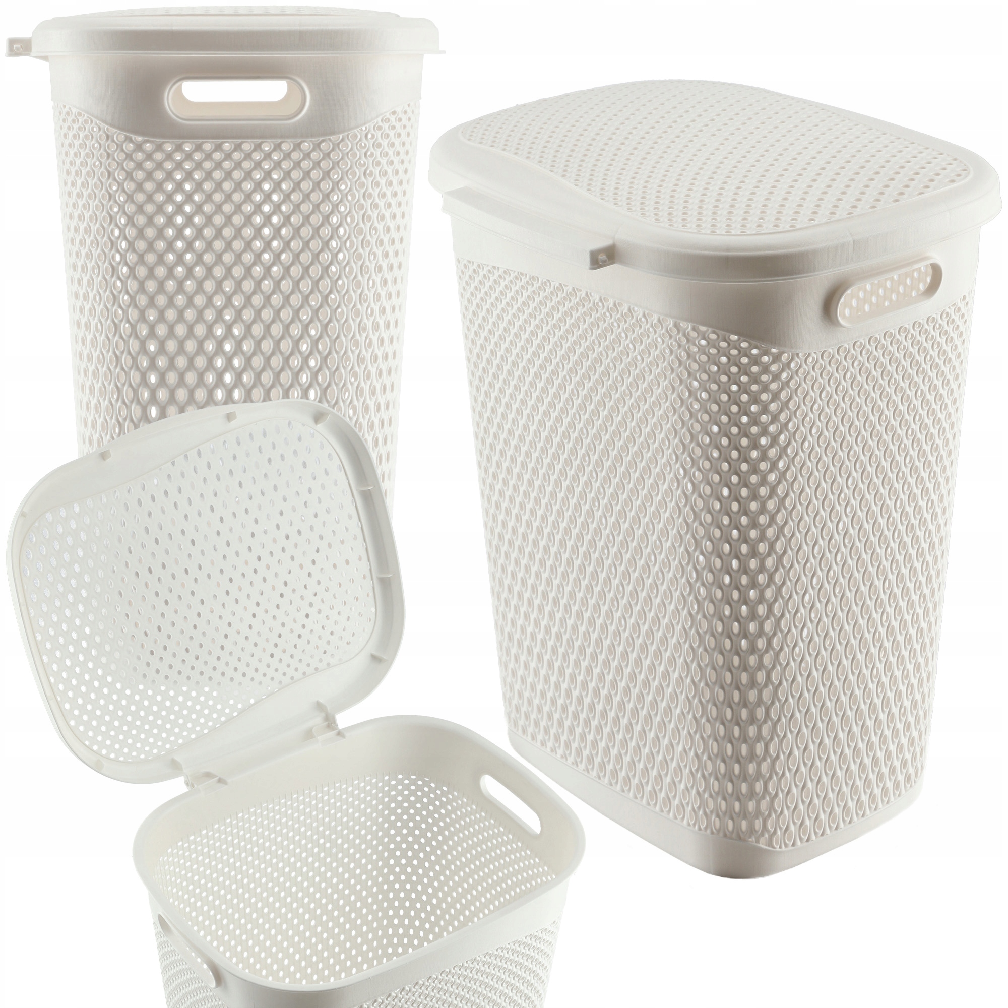 KADAX Cesto para la Ropa sucia de plástico liviano - Cesto para la Ropa ...