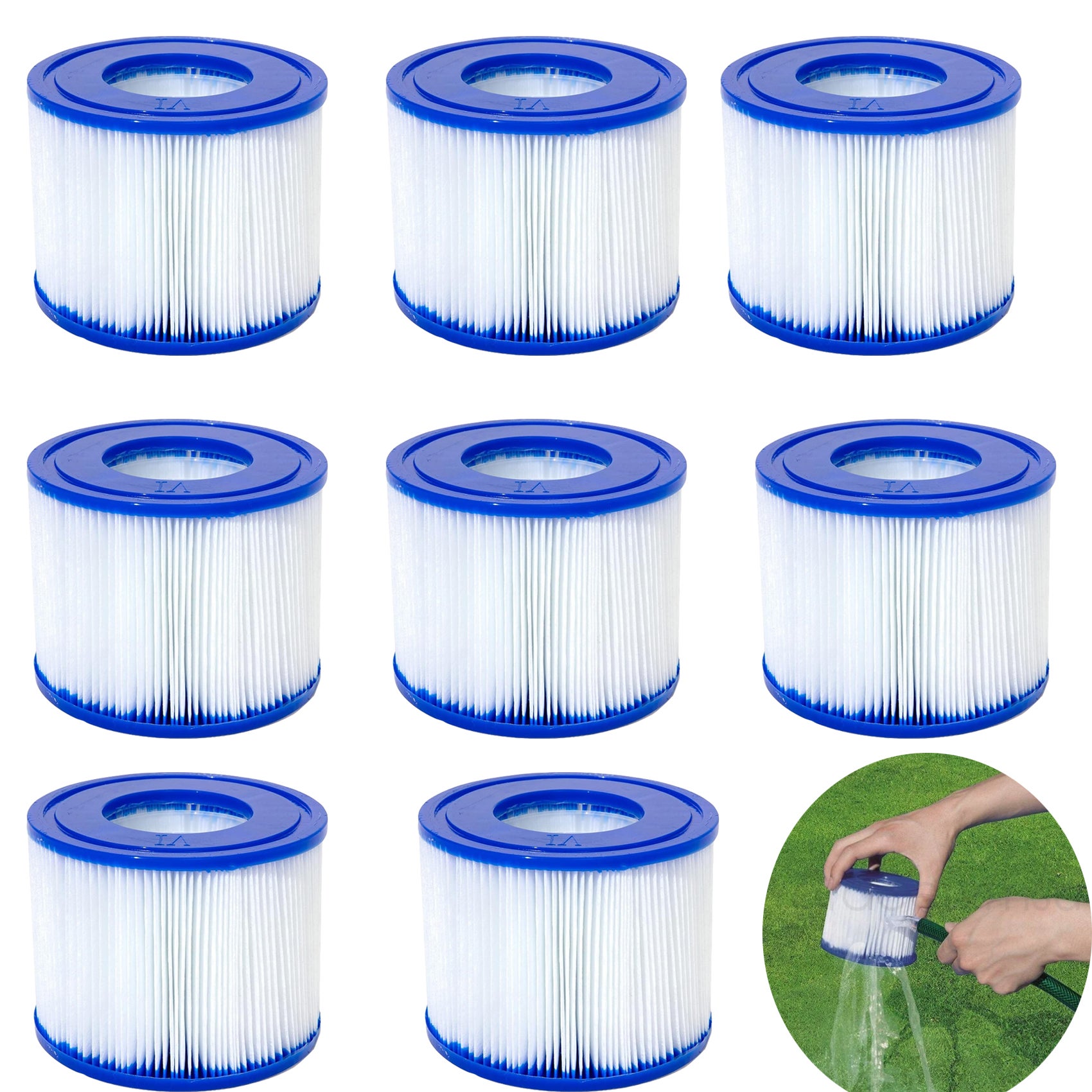 Filtre de piscine de type VI 8 pièces, élément filtrant de piscine HEPA ...