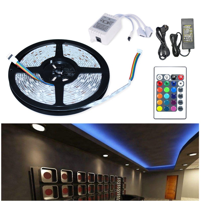 Conjunto de tiras LED de 2 m, banda LED SMD RGB 5050, tira LED de LED 30, LED no impermeable ...